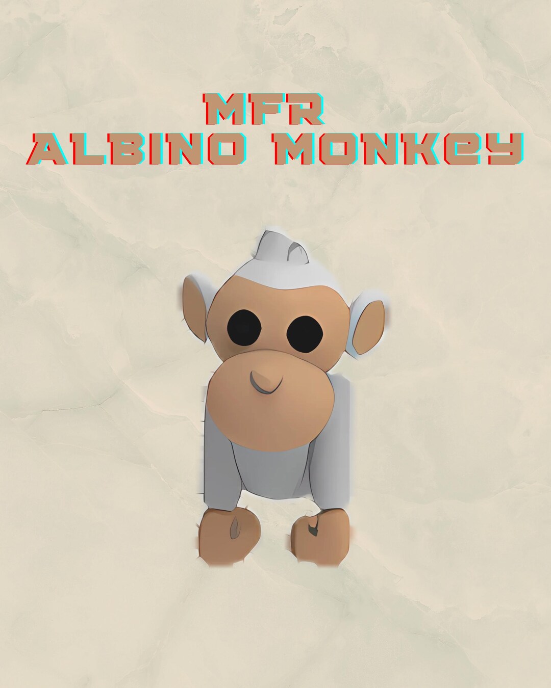 Mega Fly Ride MFR Albino Monkey Adopt Me Pets - Etsy