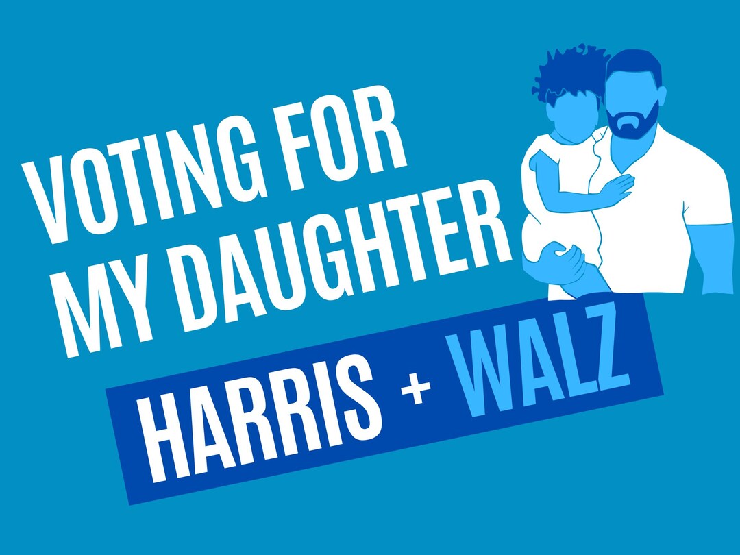Yard Sign Kamala Harris Tim Walz Voting for My Daughter - Etsy