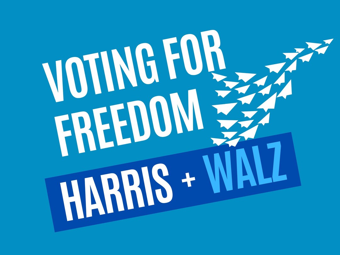Yard Sign Kamala Harris Tim Walz Voting for Freedom - Etsy