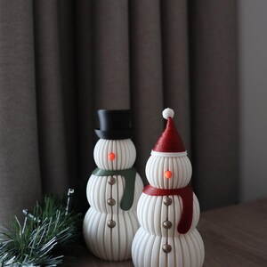 Modern Female Snowman Figurine, Christmas Decor - Etsy
