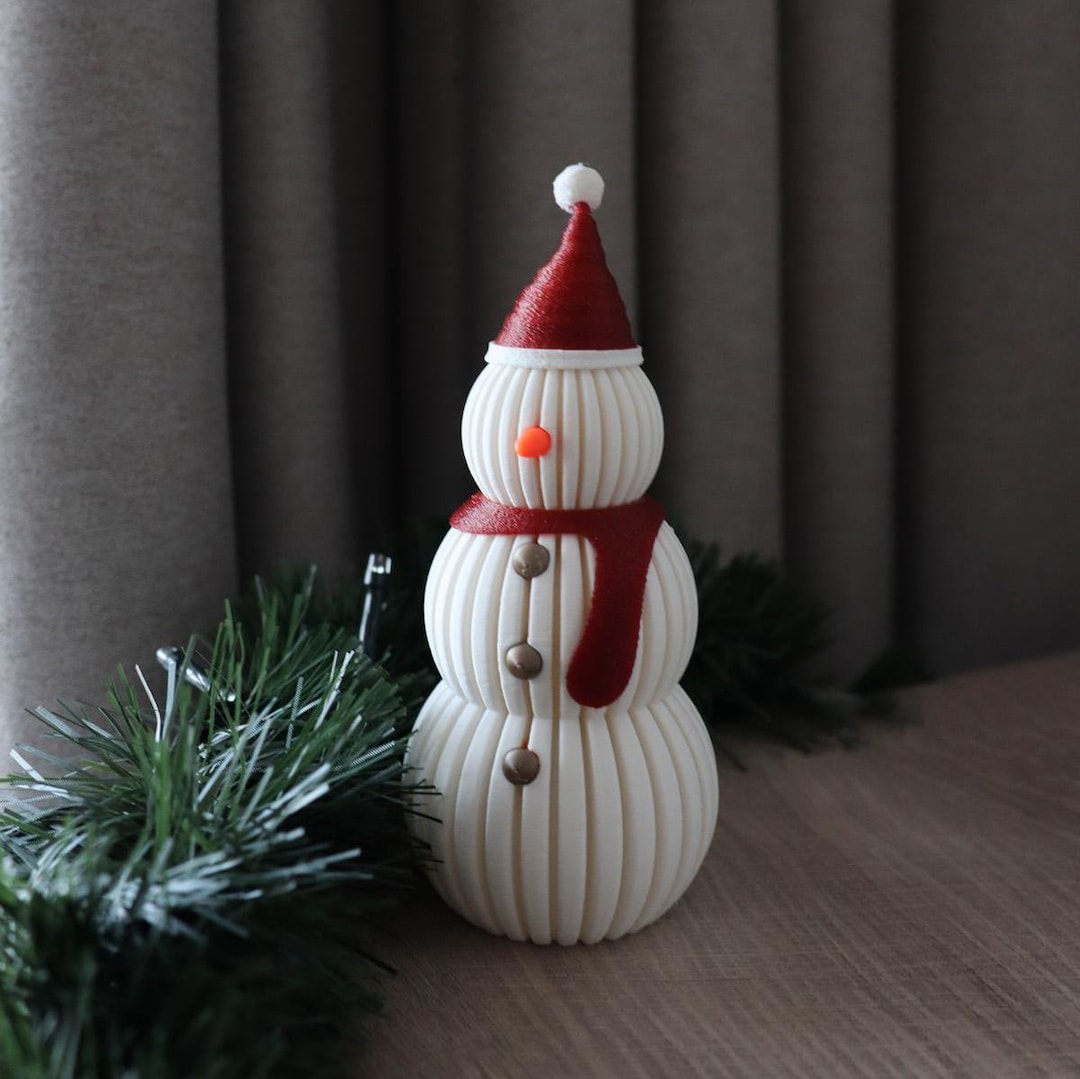 Modern Female Snowman Figurine, Christmas Decor - Etsy