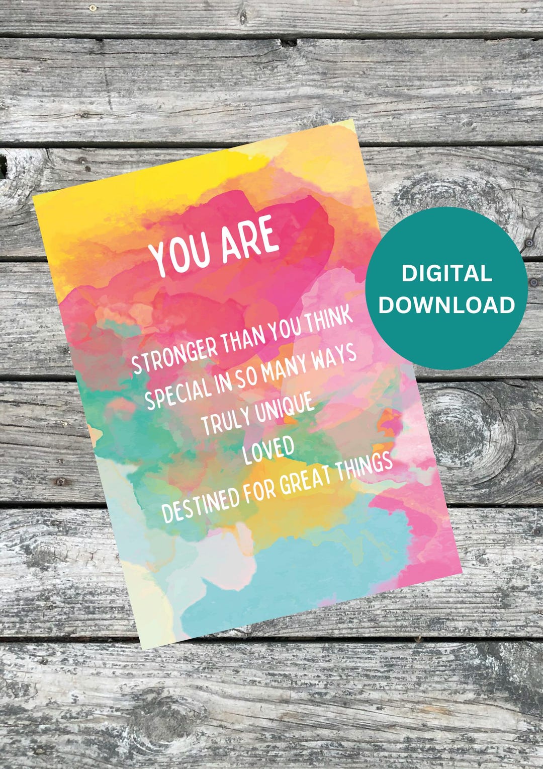 You Are Motivational Poster, Motivation Card, Cheer up a Friend ...