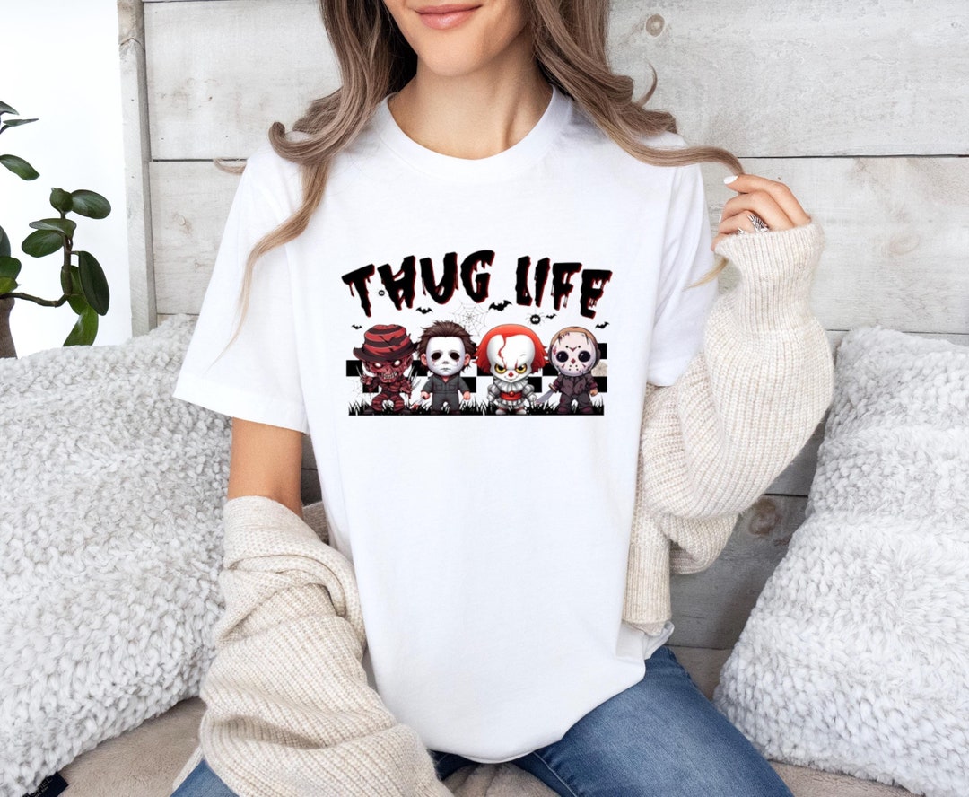 Thug Life Horror Character Shirt, Thug Life Halloween Shirt, Thug Life ...