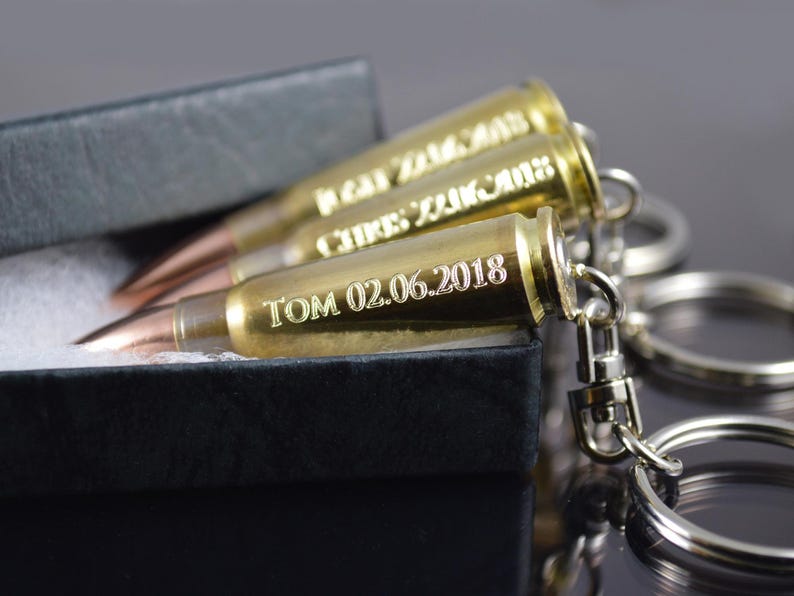 Bullet Keychain 9mm - Personalized and Engraved With Your Text ...