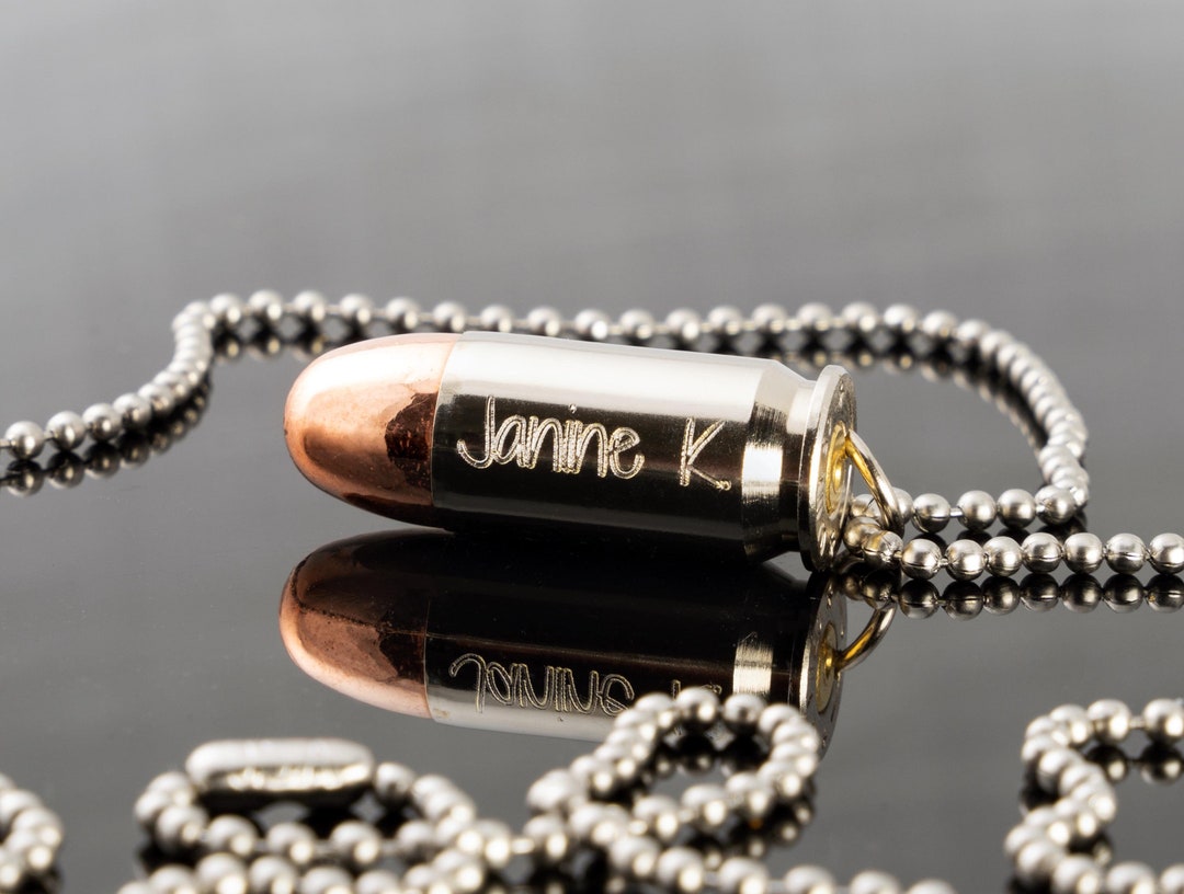 Bullet Necklace .45 ACP - Personalized and Engraved With Your Text ...