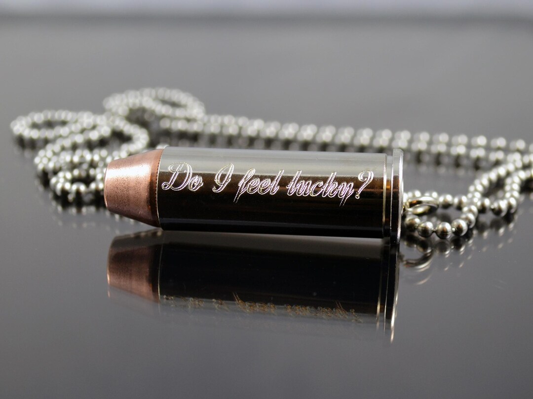 Bullet Necklace .44 Magnum - Personalized and Engraved With Your Text ...