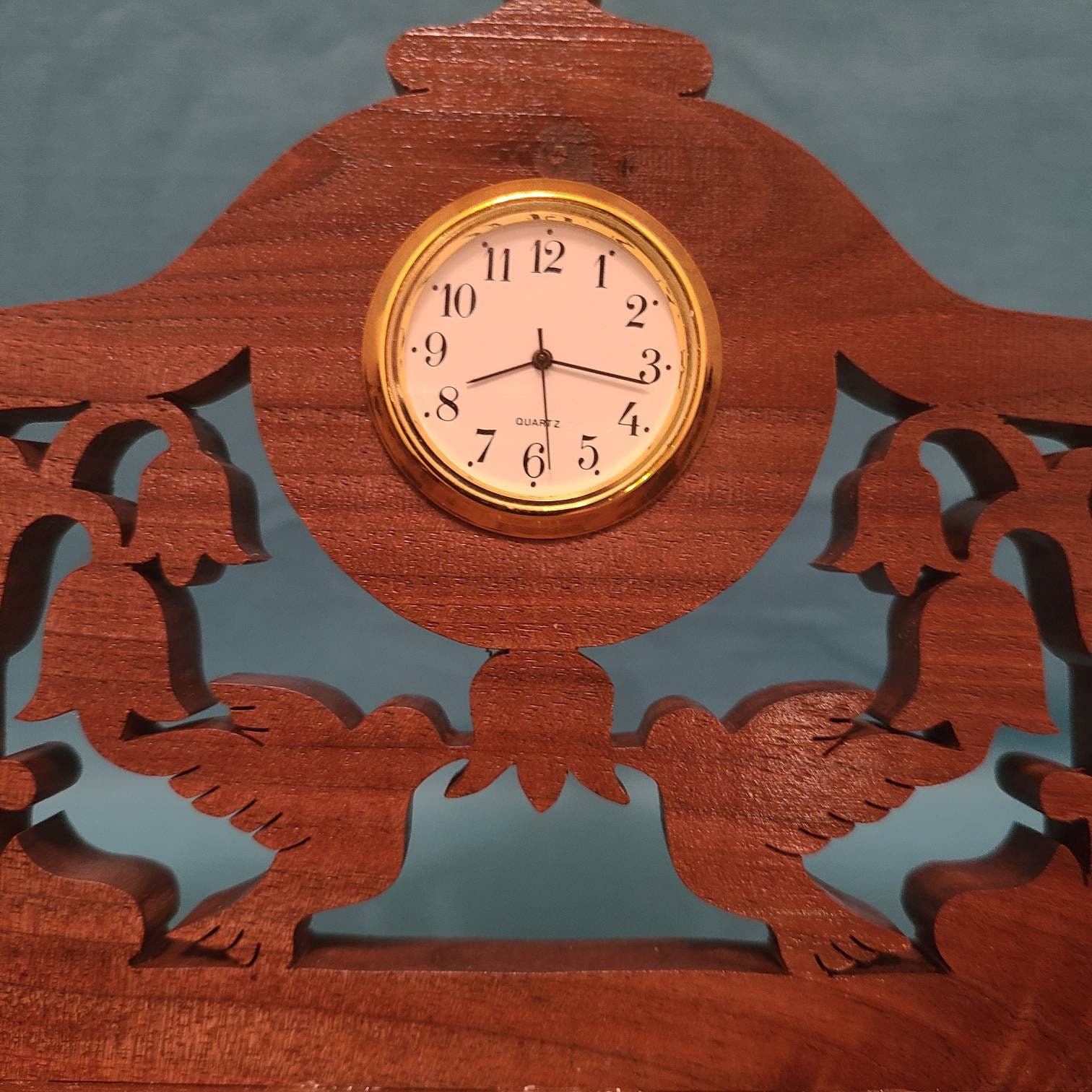 Rocking Chair Clock Cut From Walnut With a Scroll Saw - Etsy