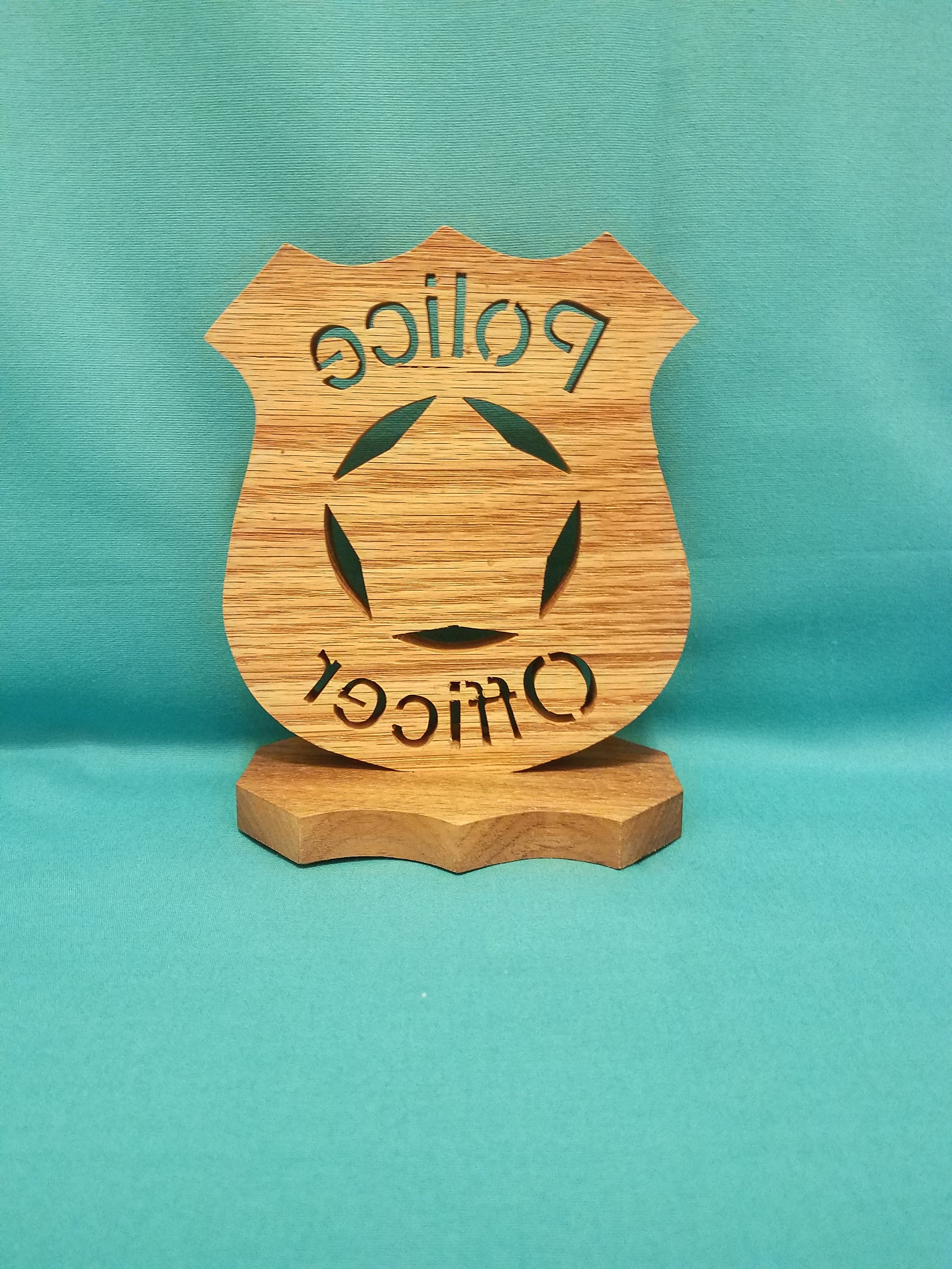 Law Enforcement Gift Police Badge Wood Scroll Saw Police - Etsy
