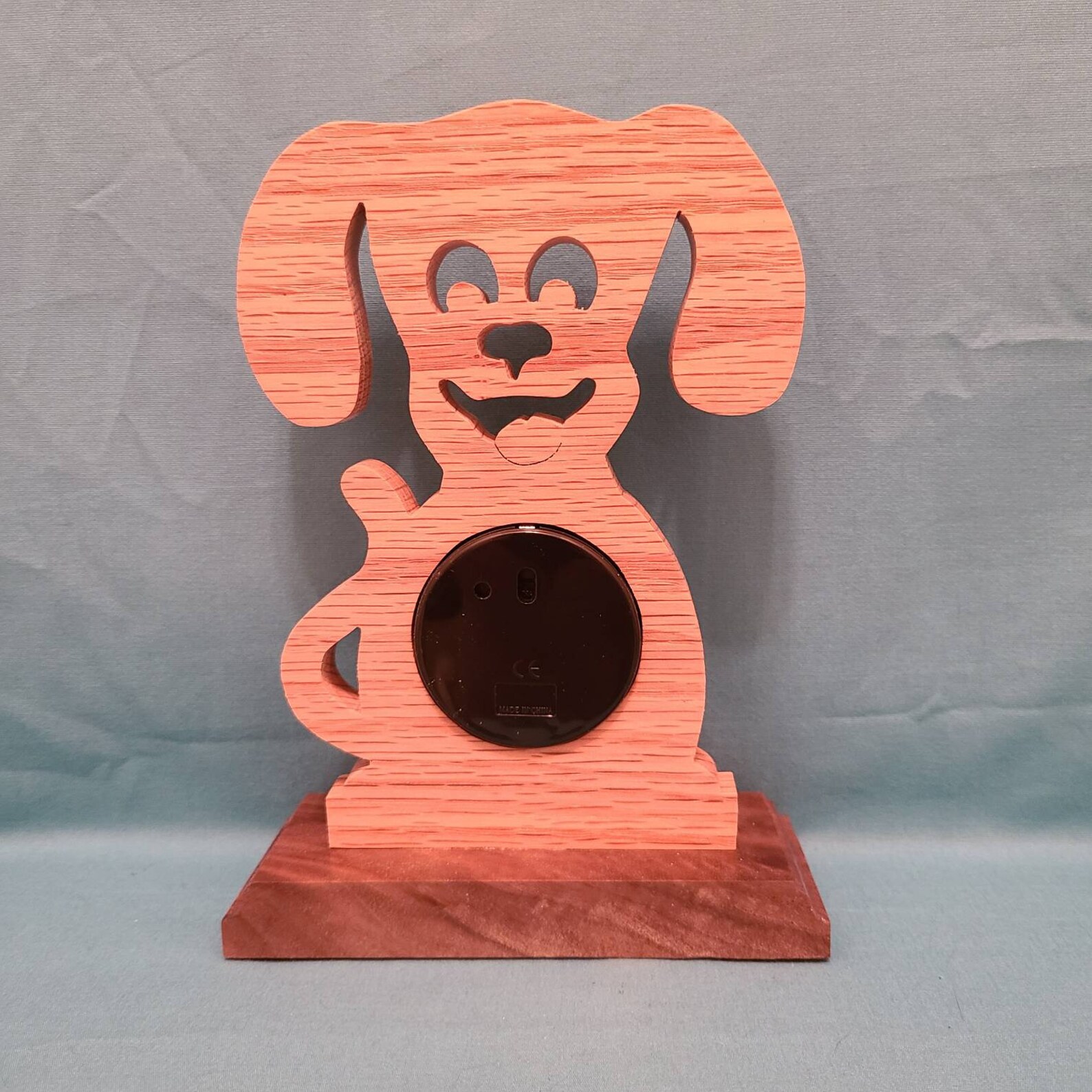 Puppy Clock, Whimsical Dog Clock, Handmade Gift Item Cut From Oak and ...