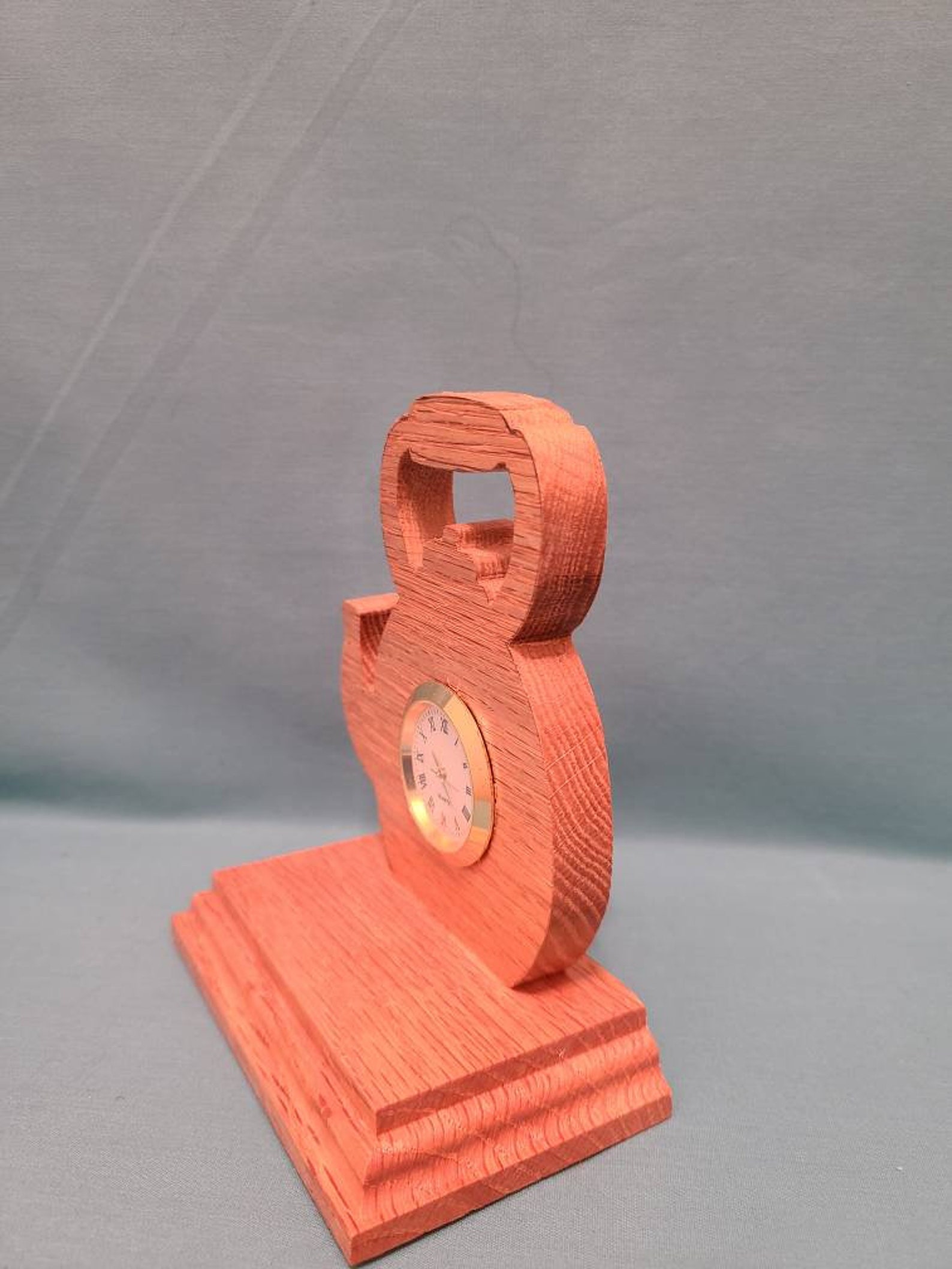 Tea Kettle Clock Hand Crafted From Oak With a Scroll Saw | Etsy