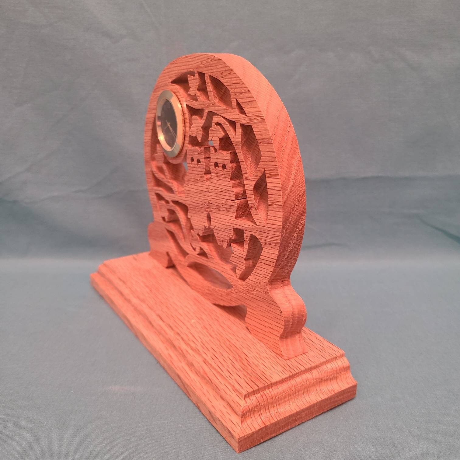 Two Owls, Forest Scene, Desk Clock, Hand Made With a Scroll Saw - Etsy