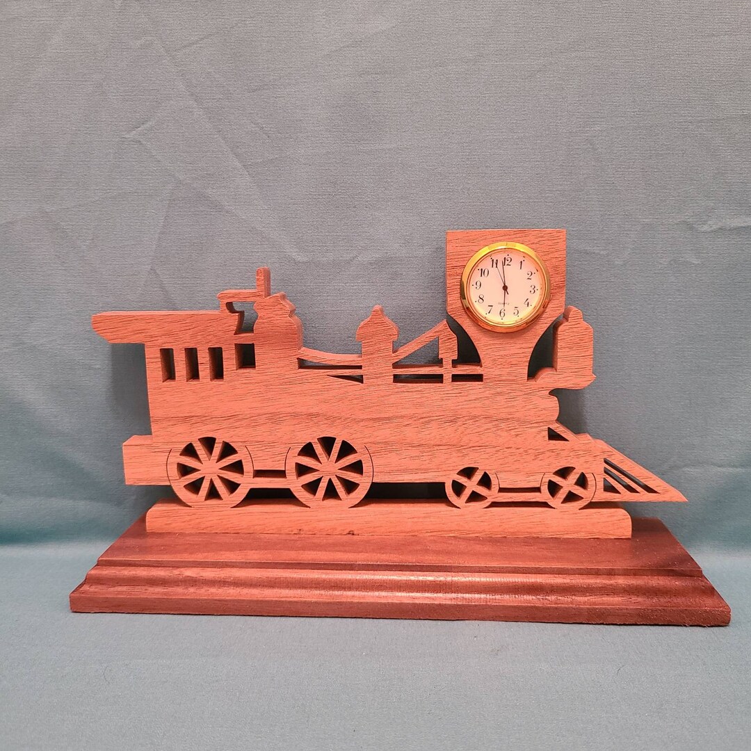 Train, Locomotive Clock, Desk Clock, Hand Crafted Home Decor Item, Desk ...