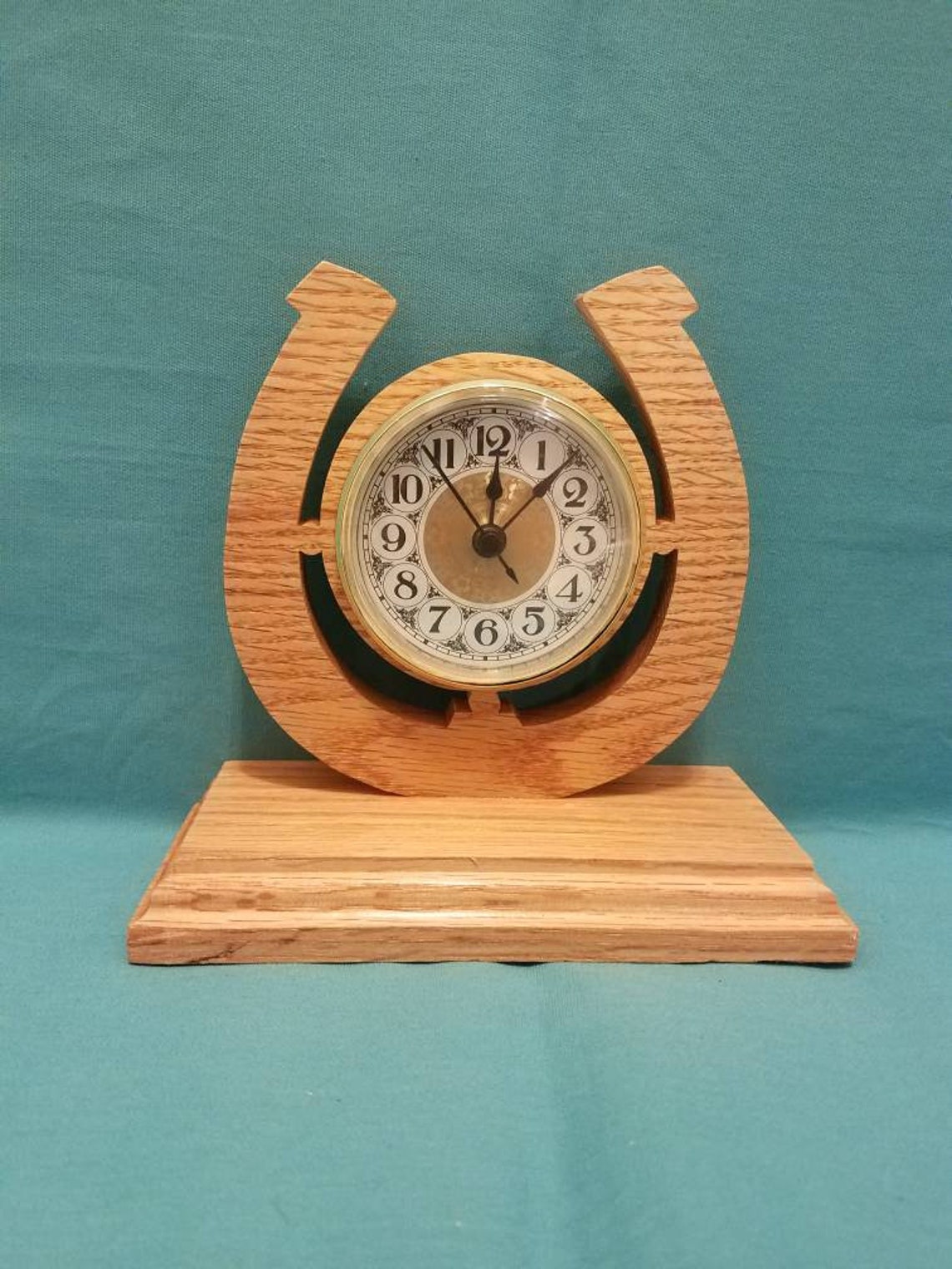Horse Enthusiast Gift Idea, Scroll Saw Horseshoe Clock Cut From Oak - Etsy