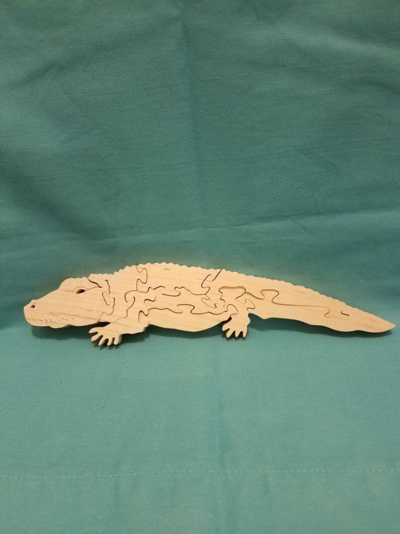 Wooden Alligator Puzzle Childs Game Scroll Saw Item Unique | Etsy