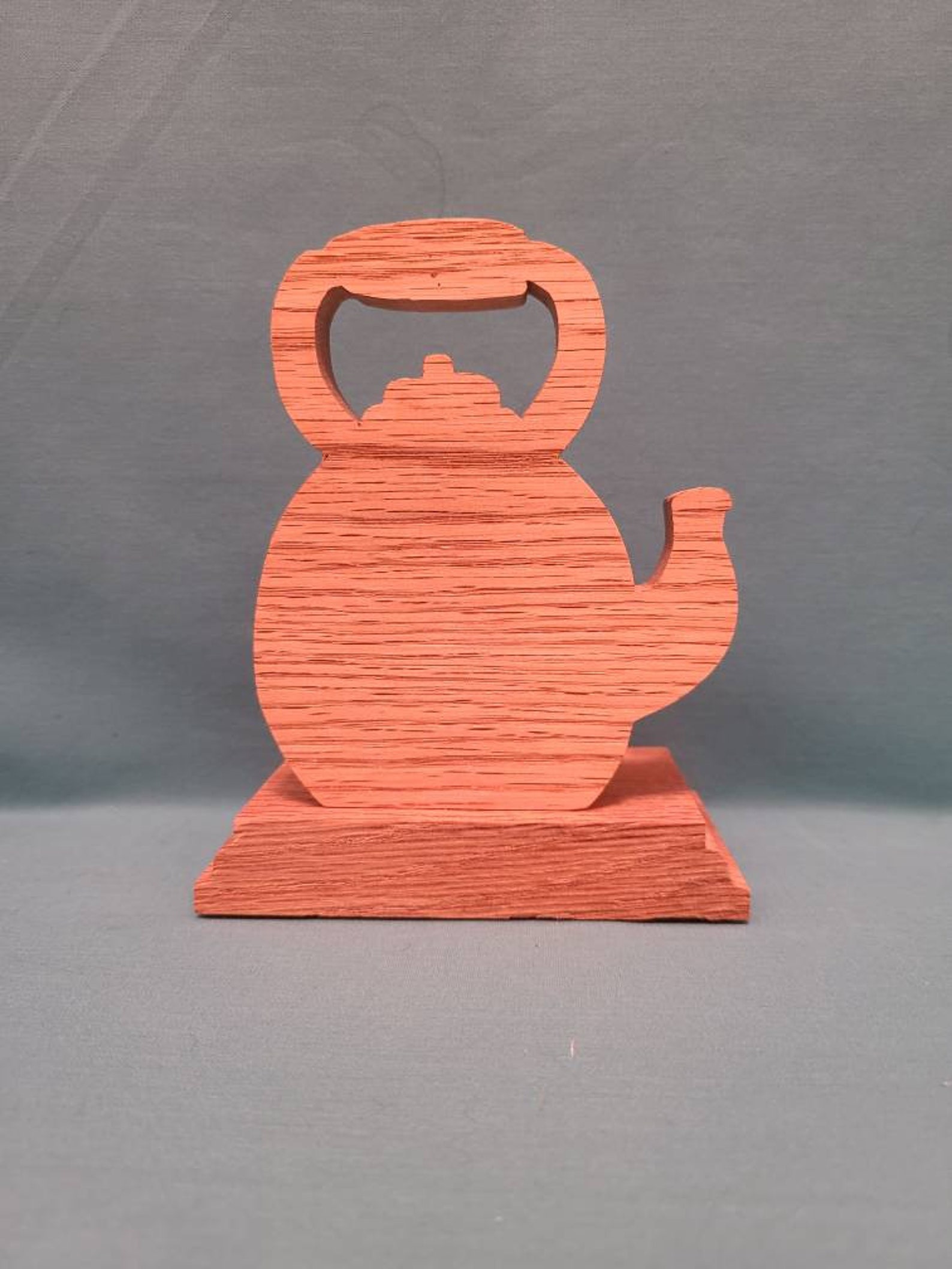 Tea Kettle Clock Hand Crafted From Oak With a Scroll Saw | Etsy