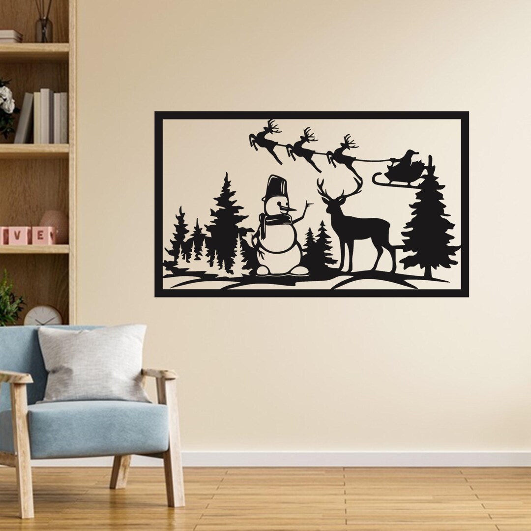 Metal Christmas Tree Wall Art: Rustic Holiday Pine Silhouette - Etsy