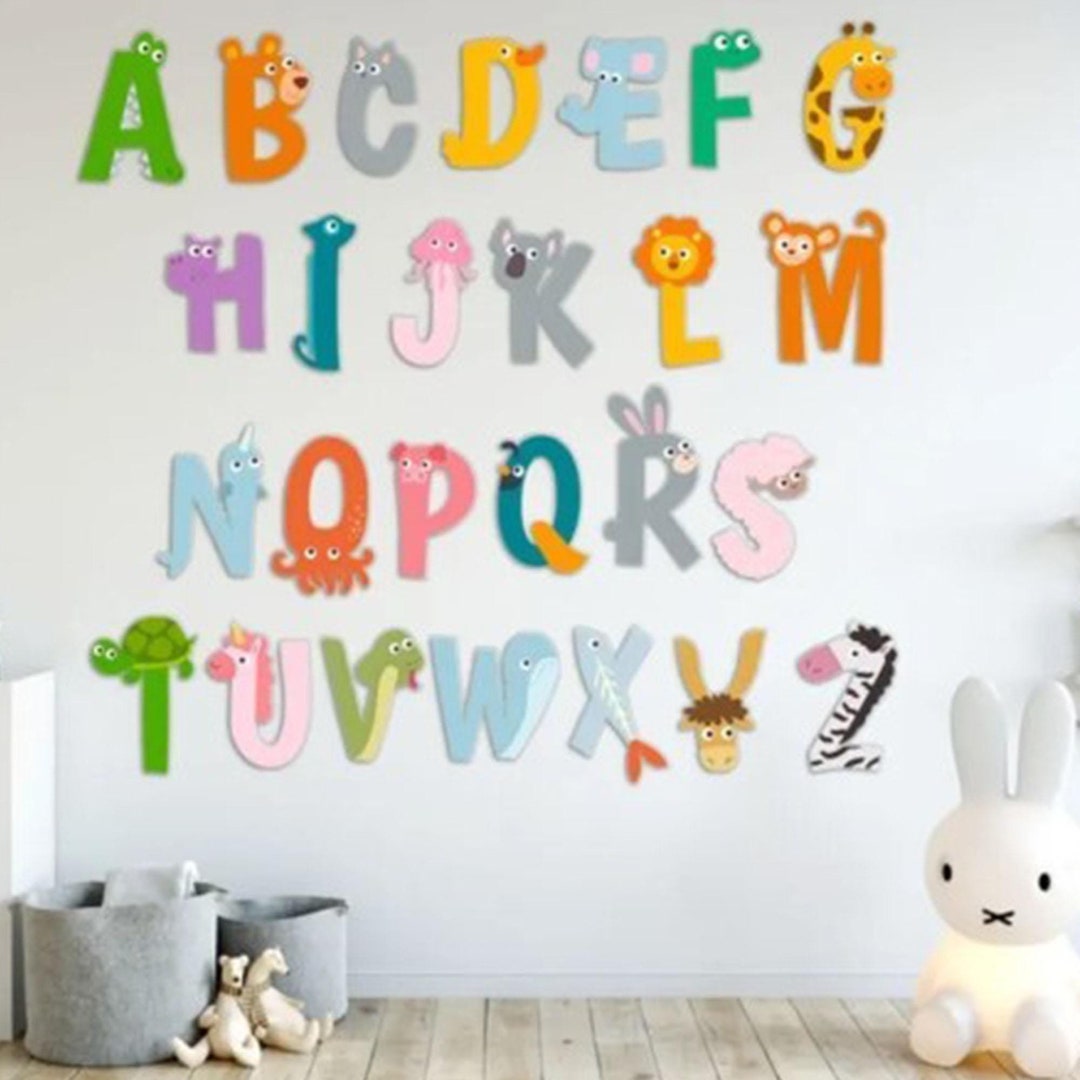 Custom English Alphabet Wall Decor for Kids' Rooms, Classrooms, and ...