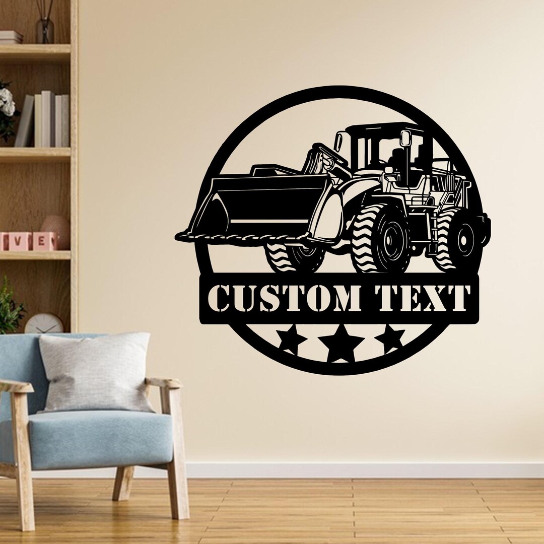 Custom Bulldozer Metal Wall Art: Personalized Construction Sign - Etsy