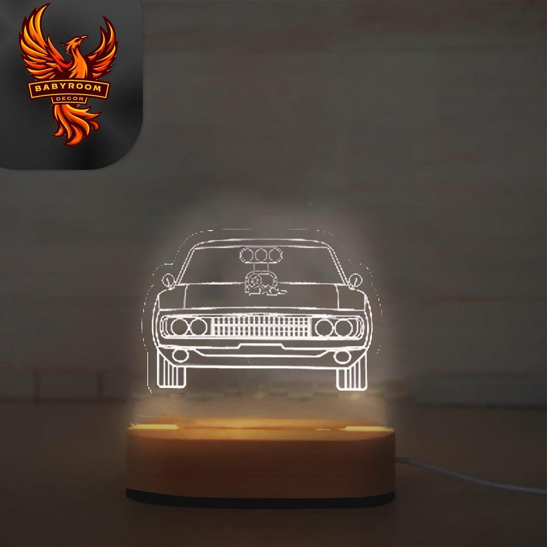 American Car Night Light, Car Lamp, Handmade Led Table Lamp, Gift for ...