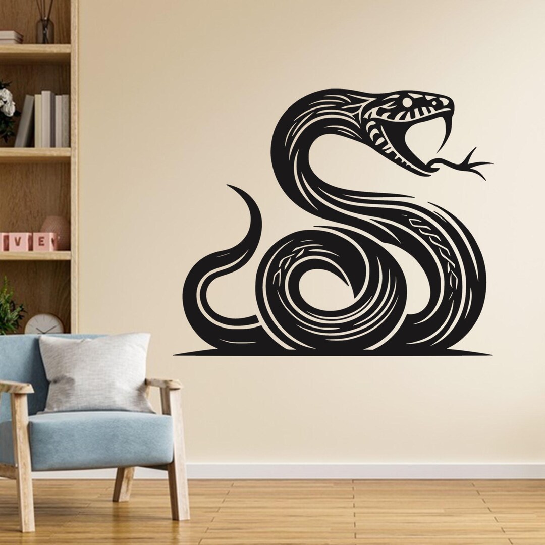 Laser Cut Snake Metal Wall Art: Boho Yoga Room Decor - Etsy