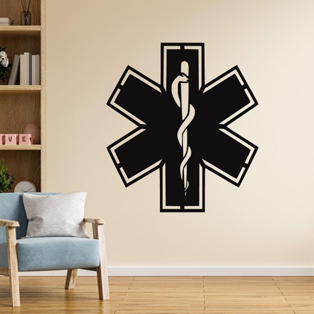 Star of Life Metal Wall Art: EMT Paramedic Medical Symbol - Etsy