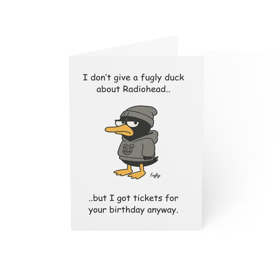 Radiohead Birthday Card With Ticket Style Insert - Etsy