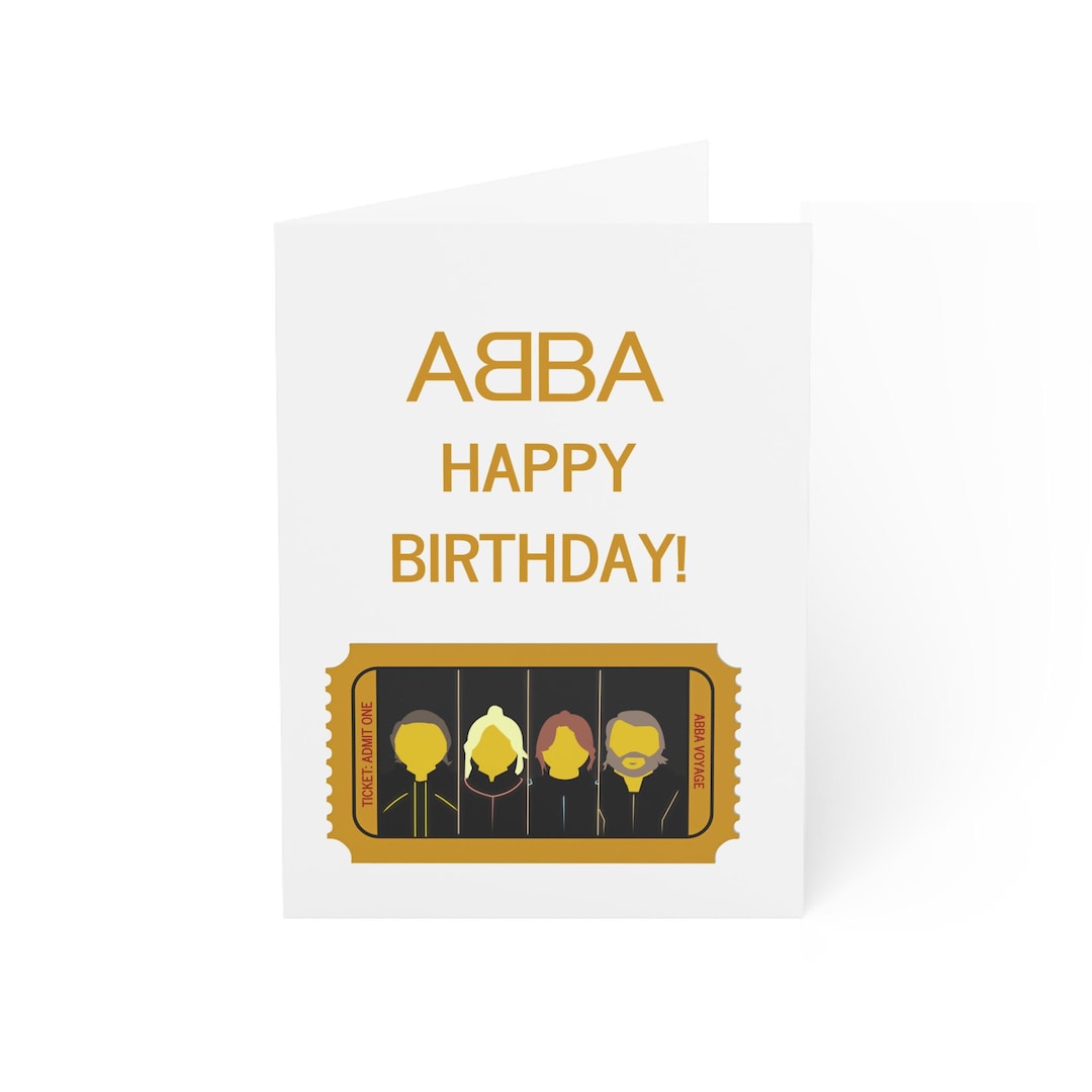 Abba Voyage Birthday Card: Ticket Style Insert - Etsy