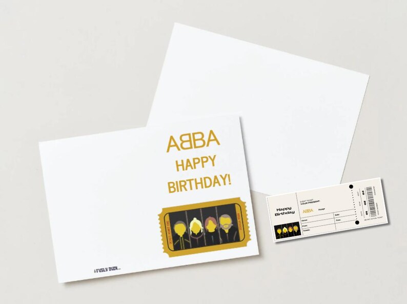 Abba Voyage Birthday Card: Ticket Style Insert - Etsy