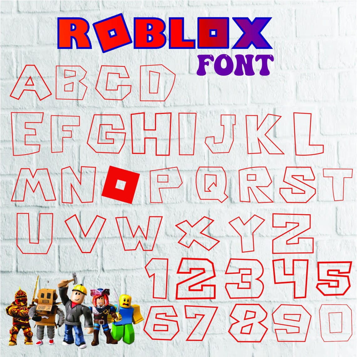 Roblox SVG | Roblox Alphabet PNG| Roblox Font | Digital Download ...