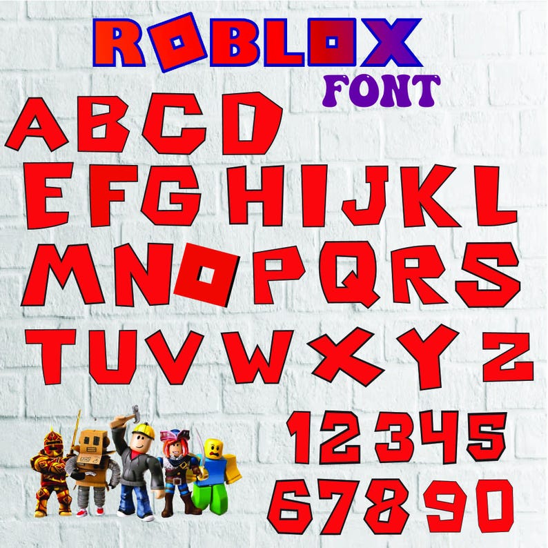 Roblox SVG | Roblox Alphabet PNG| Roblox Font | Digital Download ...