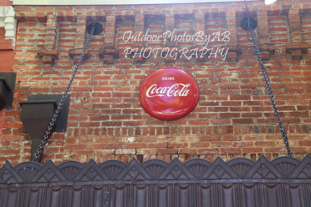 Vintage Coca Cola Button Sign, Outdoorphotosbyab, Instant Download ...