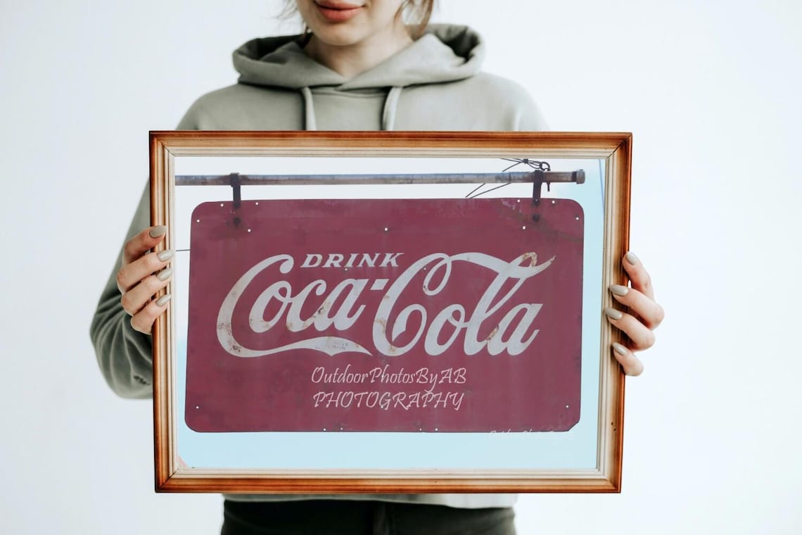 Vintage Coca Cola Sign, Coke Sign, Outdoorphotosbyab, Instant Download ...