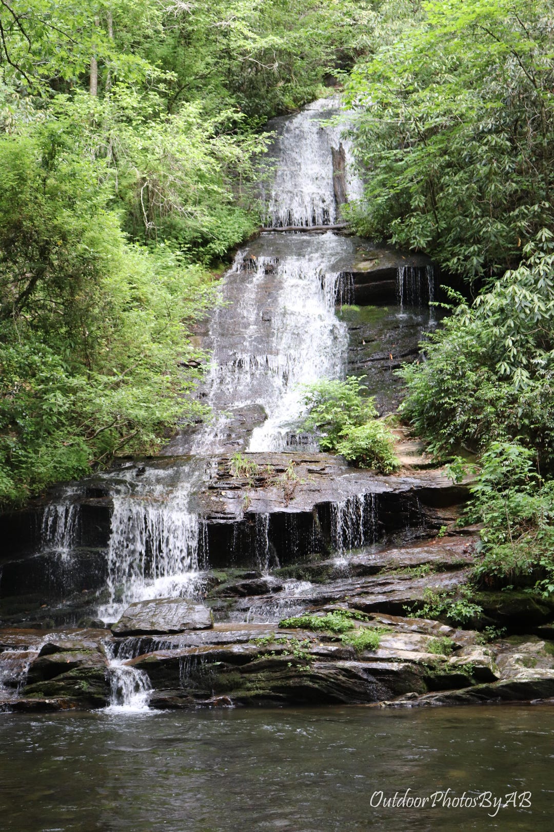 Waterfall Nantahala River Gorge Bryson City North Carolina, Digital ...