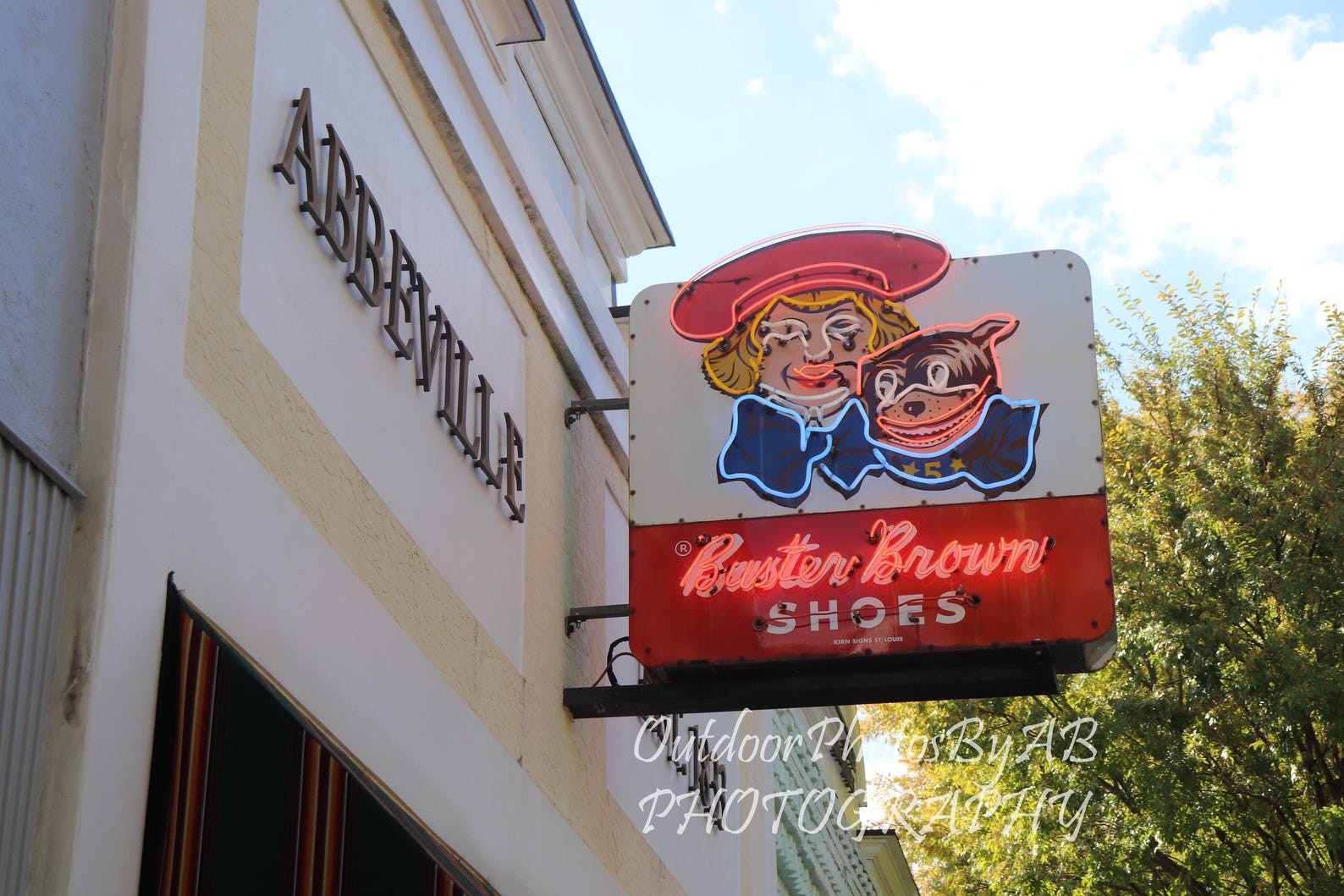 Buster Brown Shoes Vintage Neon Sign, Outdoorphotosbyab, Instant ...