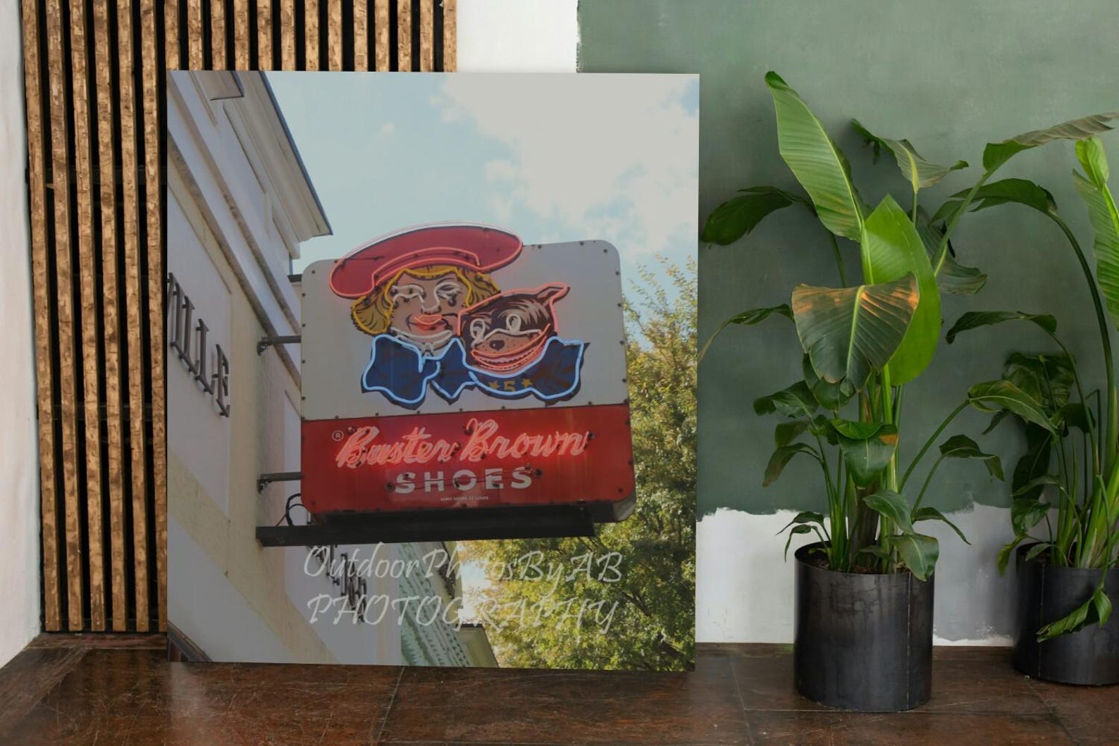 Buster Brown Shoes Vintage Neon Sign, Outdoorphotosbyab, Instant ...