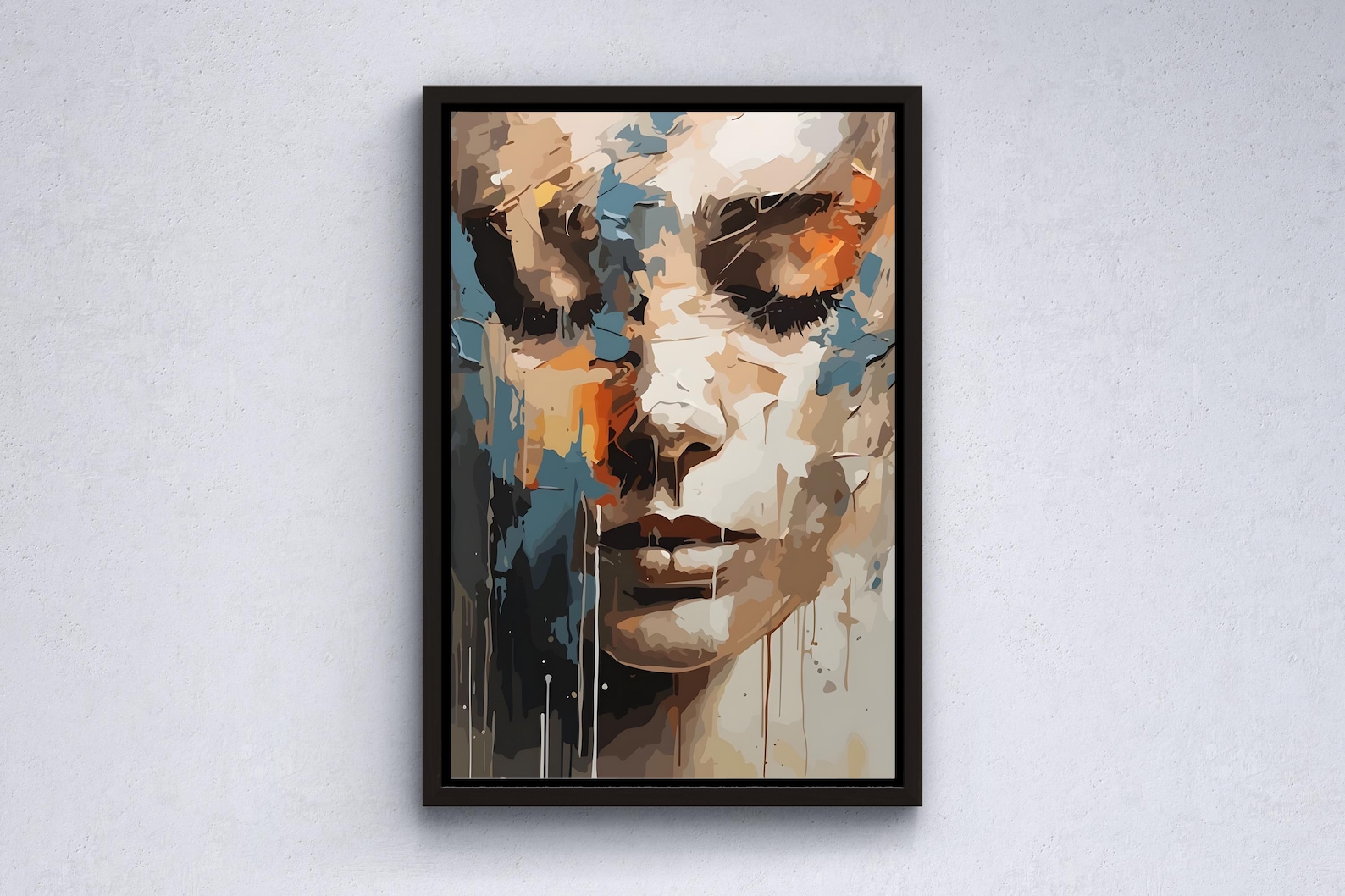 Abstract Woman Face Portrait Canvas Print, Painting on Canvas, Abstract ...
