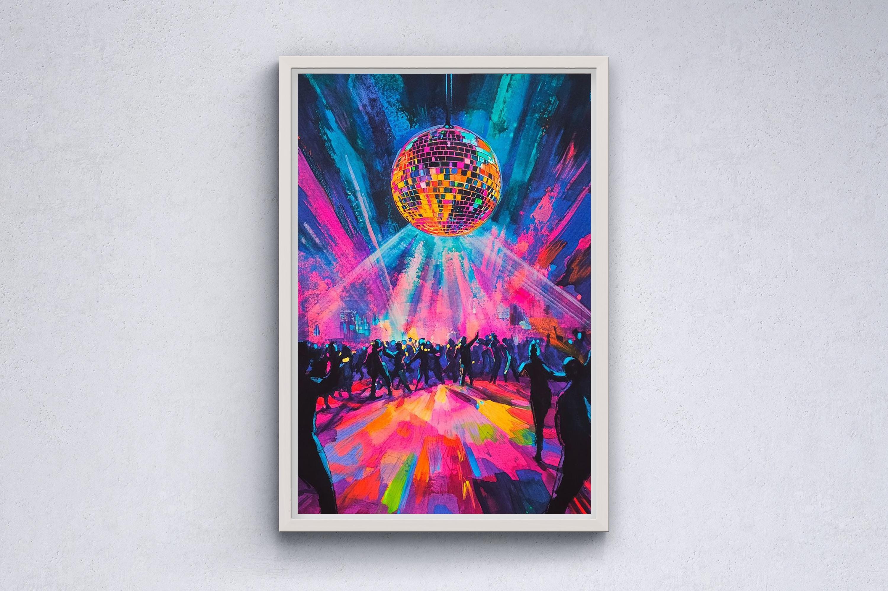 Disco Ball Canvas Print: 70s Retro Glam Wall Art - Etsy