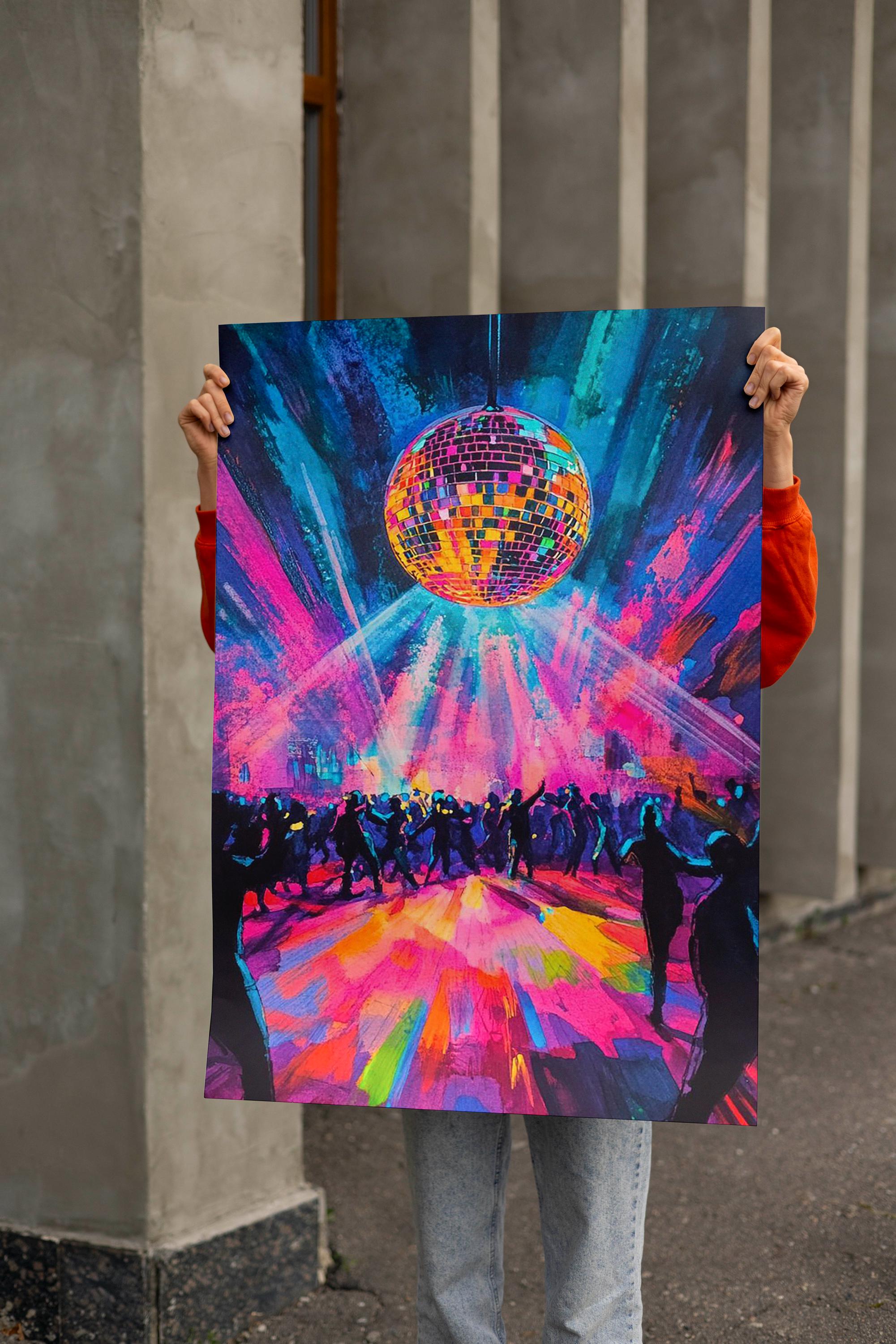 Disco Ball Canvas Print: 70s Retro Glam Wall Art - Etsy