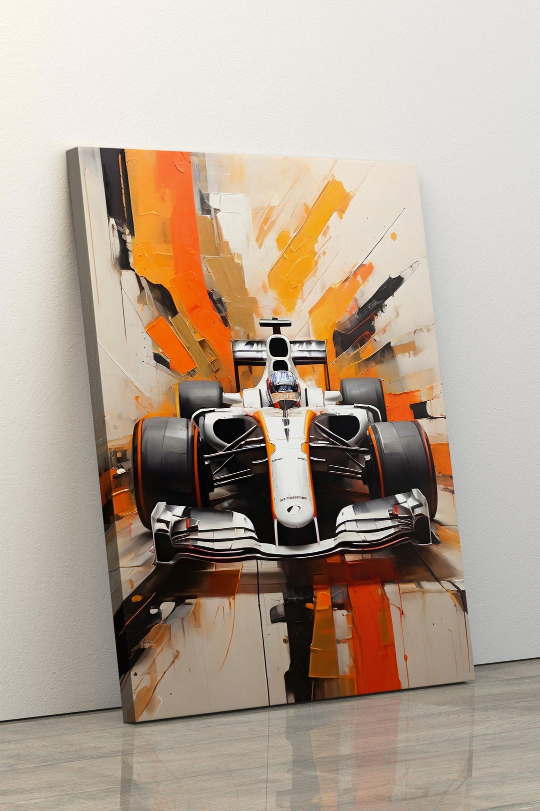 Abstract Formula 1 Canvas, Vivid Color Formula 1 Car Canvas, Formula 1 ...
