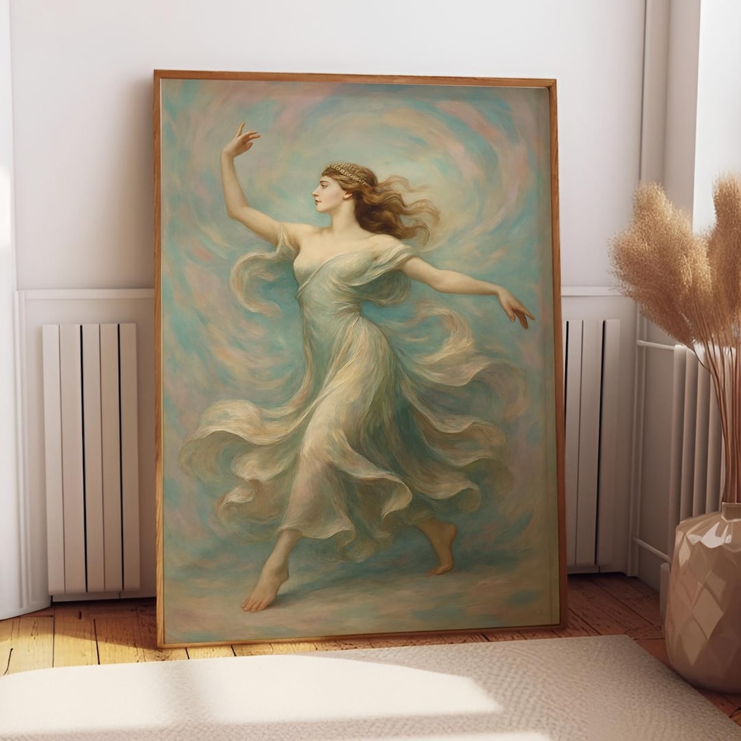 Abstract Woman Dancing Canvas Print, Aesthetic Dance Wall Art, Luxury ...