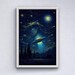 UFO Poster, Retro Wall Decor, UFO Alien Desert Wall Art, Girly ...