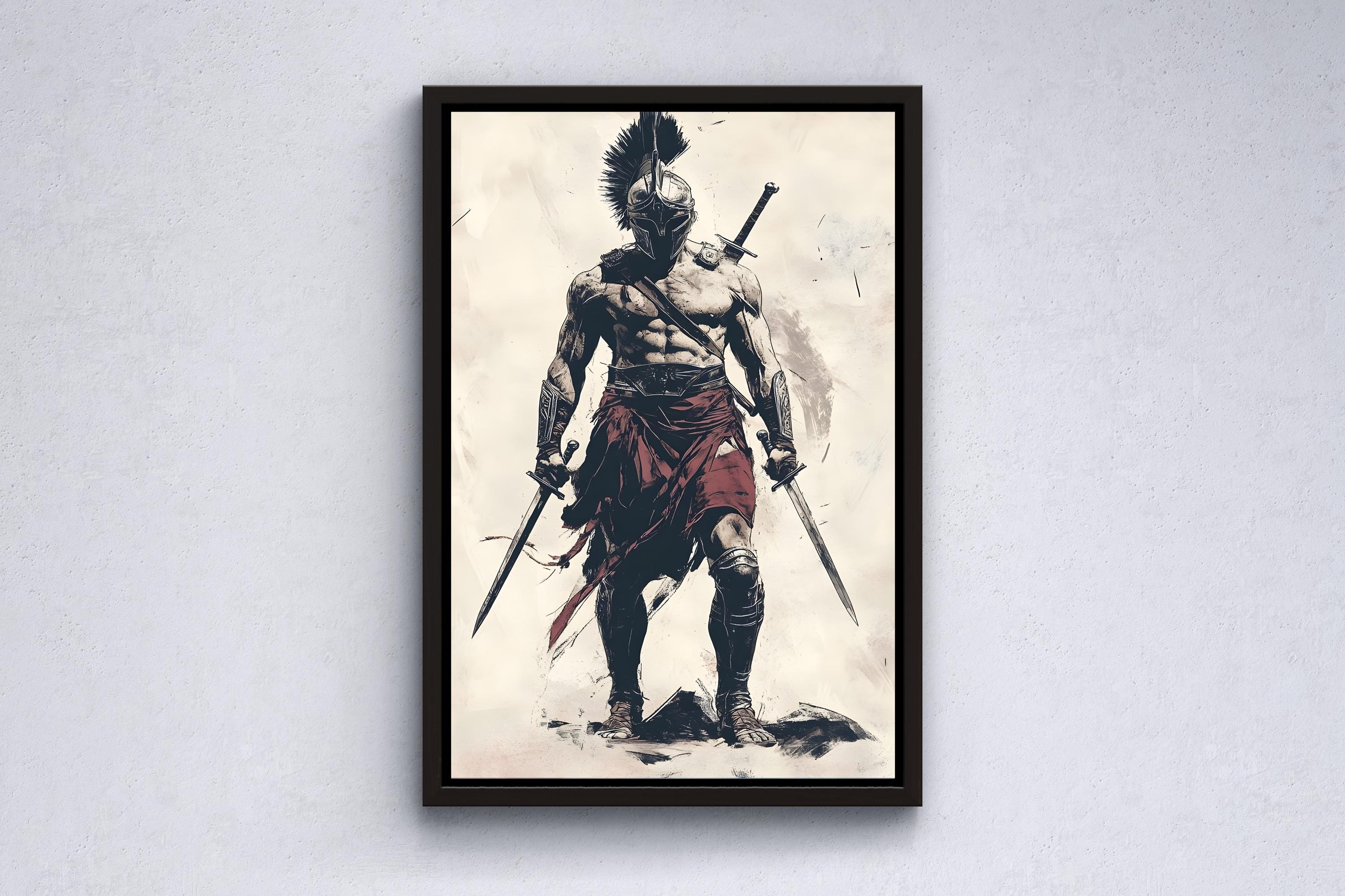 Gladiator Canvas Print: Roman Warrior Wall Art - Etsy