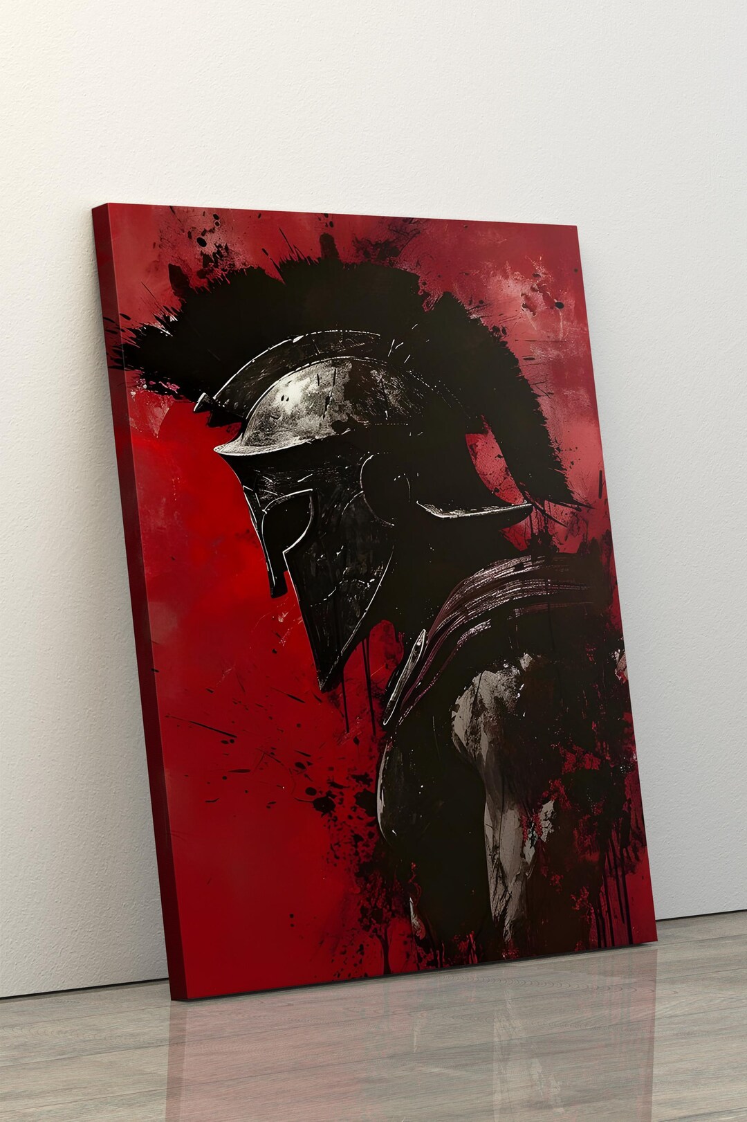 Abstract Spartan Gladiator Canvas Print, Spartan Soldier Canvas ...