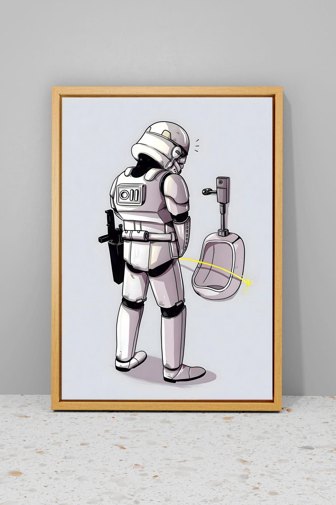 Stormtrooper on the Toilet Art Print Canvas, Stormtrooper, Funny ...