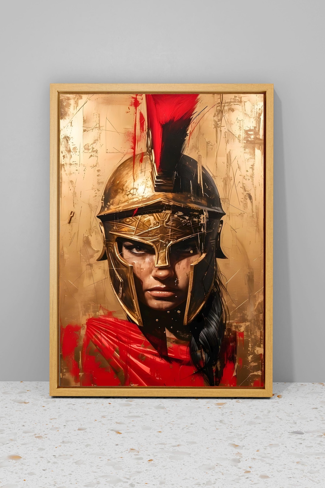 Woman Spartan Warrior Poster, Gladiator Canvas Print, Spartan Soldier ...
