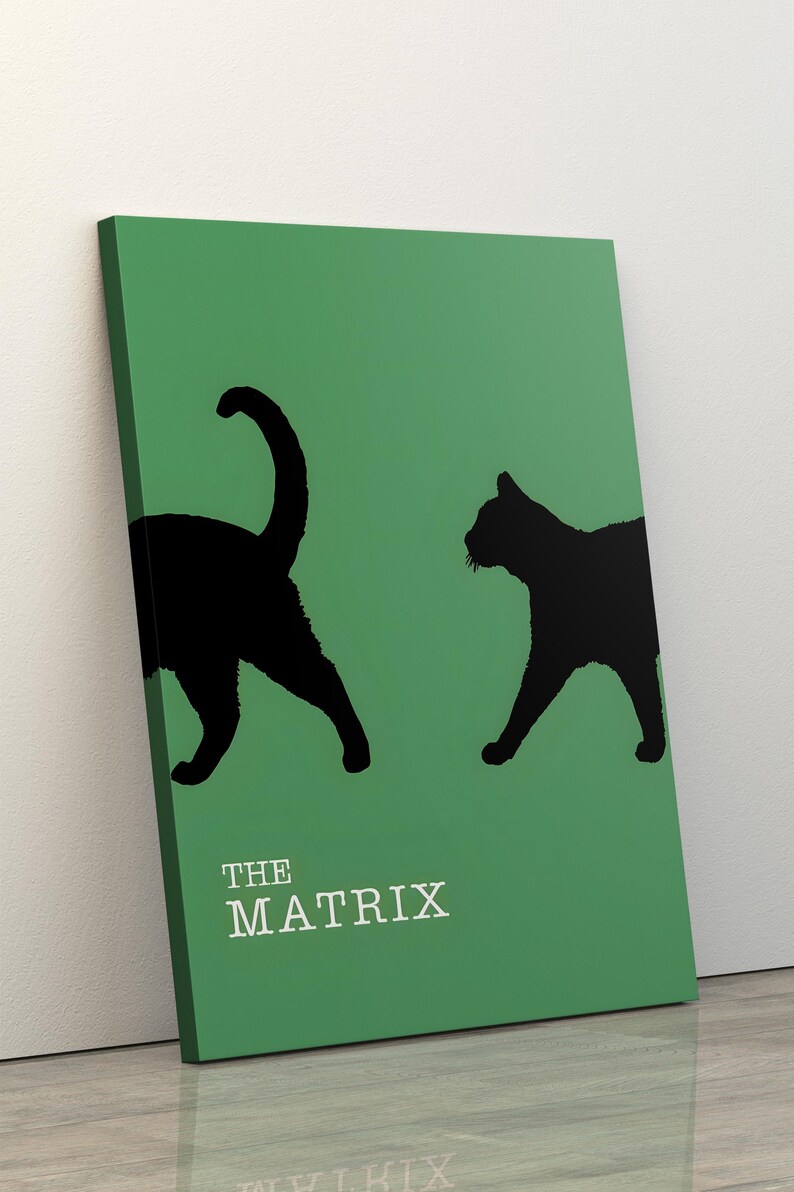 Matrix Movie Poster, Modern Movie Poster, Matrix Wall Decor, Canvas or ...