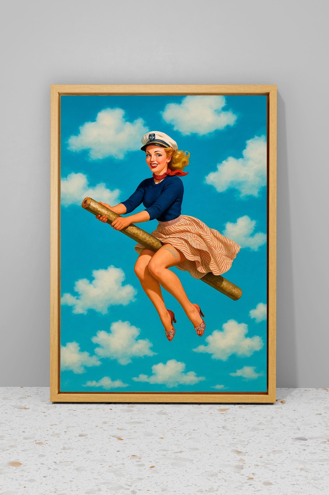 Vintage Woman Poster, Cannabis Art Print, Trippy Wall Art, Weed Art ...