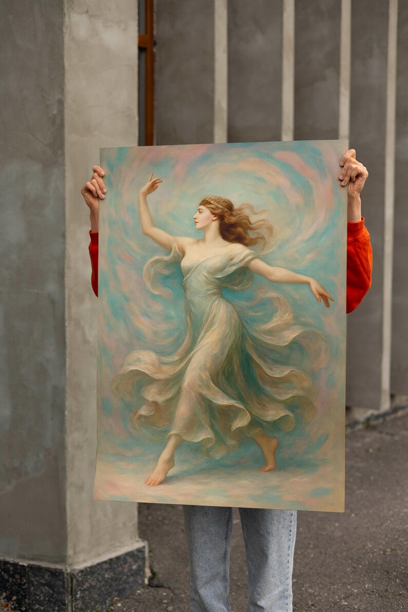 Abstract Woman Dancing Canvas Print, Aesthetic Dance Wall Art, Luxury ...