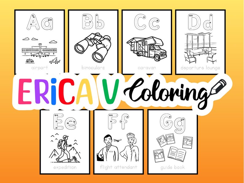 27 Travel Alphabet Coloring Pages - Alphabet Letter Tracing, Coloring ...