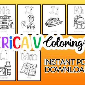 27 Travel Alphabet Coloring Pages - Alphabet Letter Tracing, Coloring ...